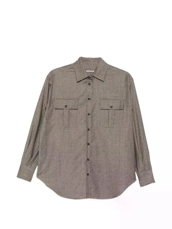Tagliatore Houndstooth Button-up Shirt - Grey