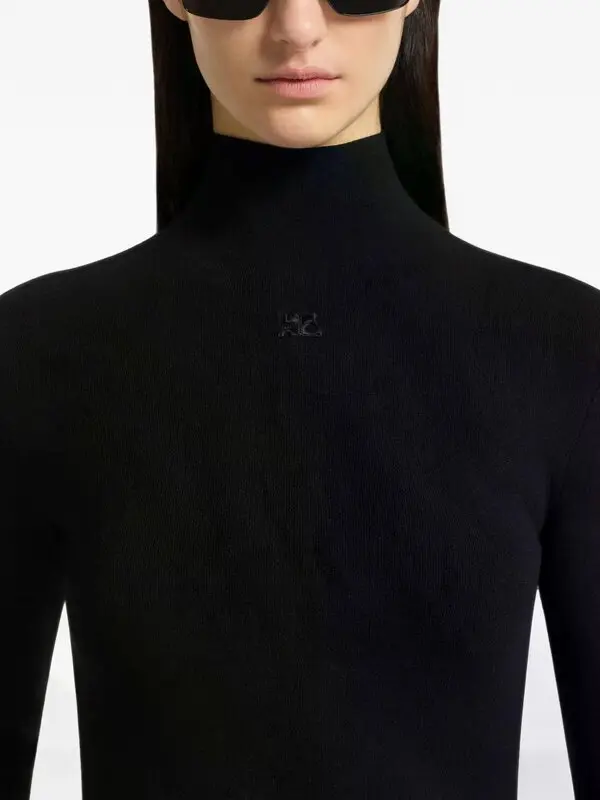 COURREGES Milano Knit Logo-patch Sweater