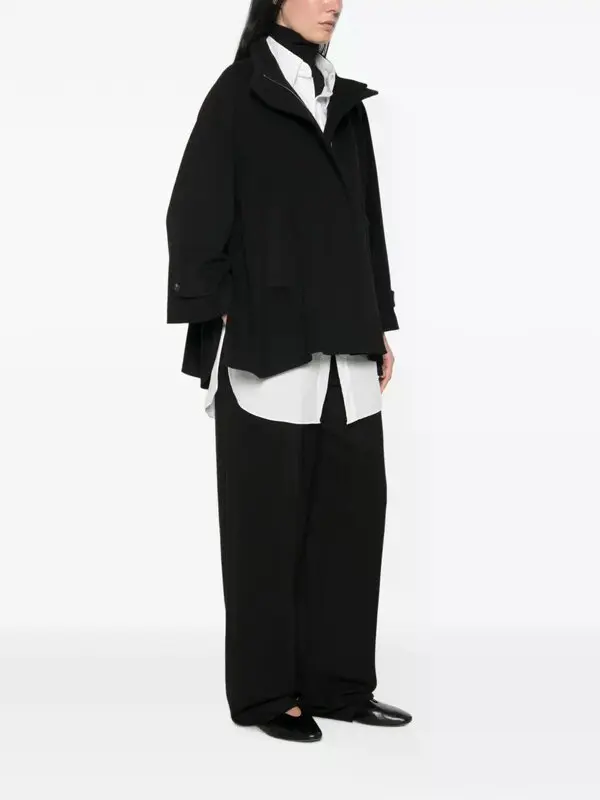 Tagliatore Button-cuff Flared Jacket - Black