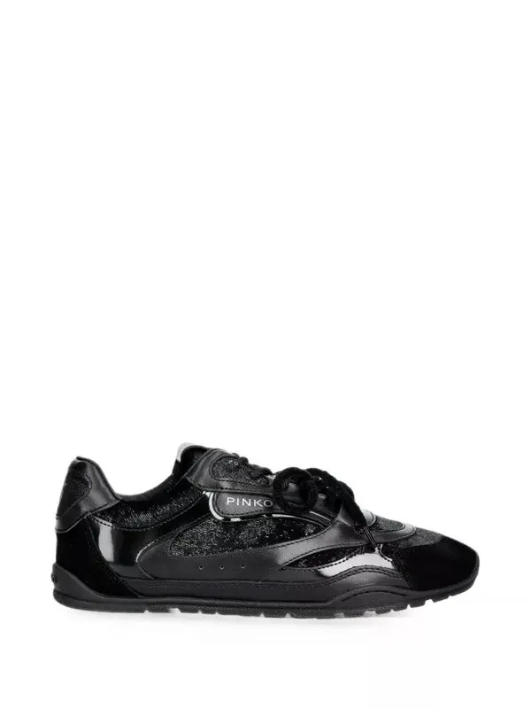 Pinko Yulia 01 Logo-plaque Panelled Leather Sneakers