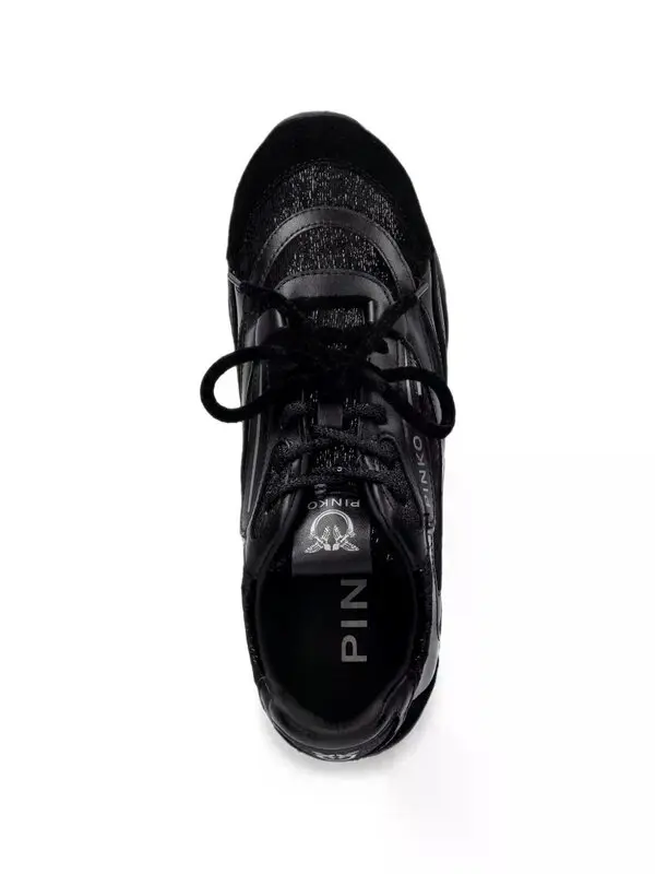 Pinko Yulia 01 Logo-plaque Panelled Leather Sneakers