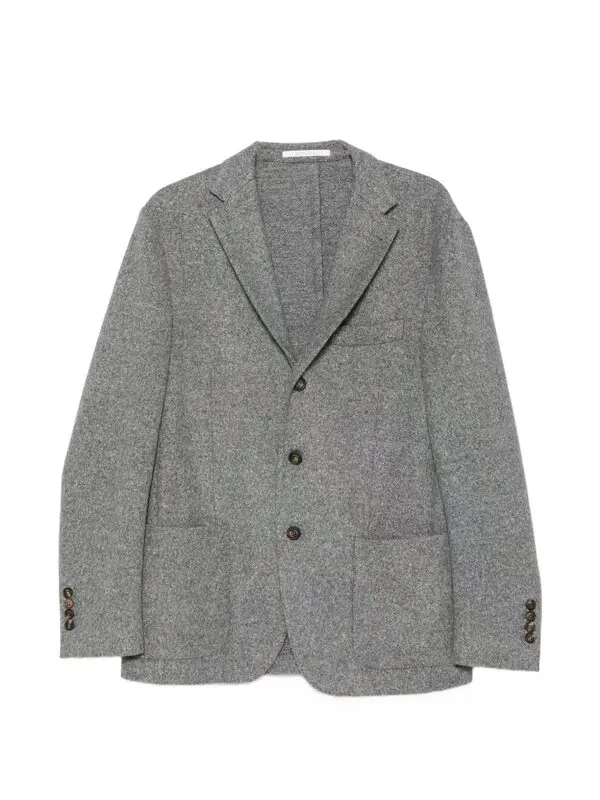 Eleventy Single-breasted Notched-lapel Blazer - Grey