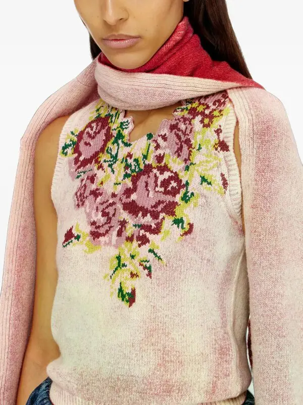 DIESEL® Vest In Floral Wool-blend Knit