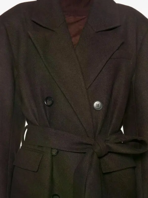 GESTUZ Double-breasted Belted Coat