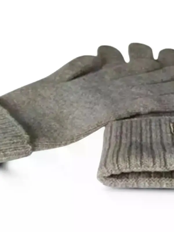 Max Mara Ribbed-cuff Logo-plaque Gloves