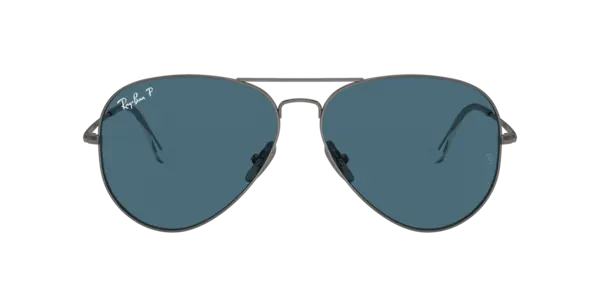 Ray-ban Sunglass Aviator Titanium Polarized+ Lenses