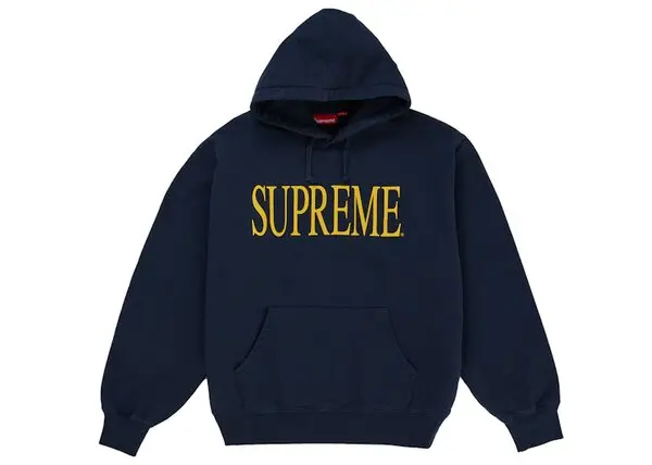 Supreme Capital Hooded Sweatshirt - Navy Blue