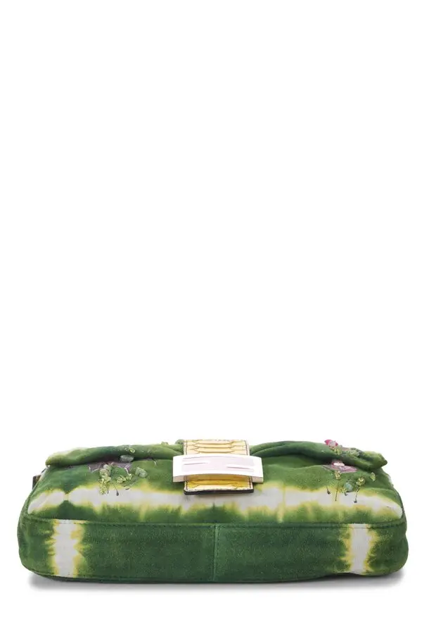 Fendi Multicolor Embellished Suede Baguette