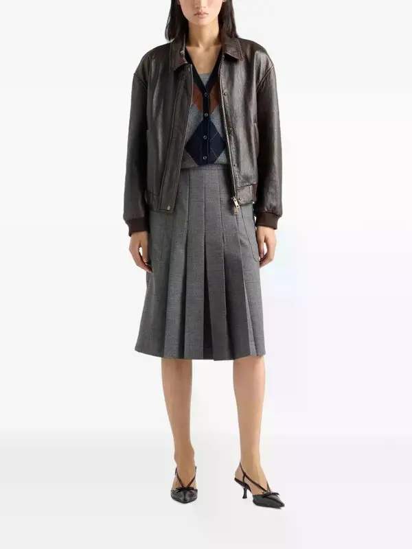 Prada Argyle Cashmere Cardigan - Blue