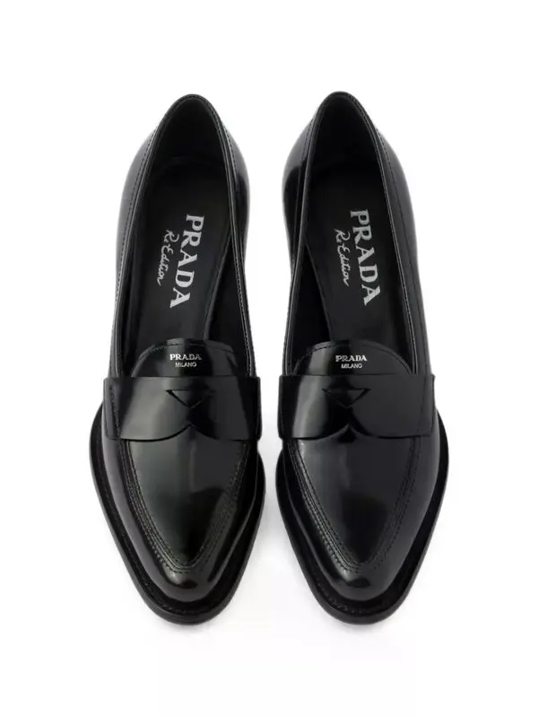 Prada Brushed Leather Loafers