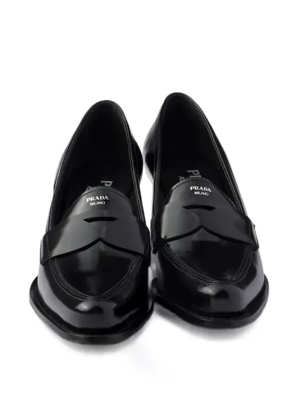 Prada Brushed Leather Loafers