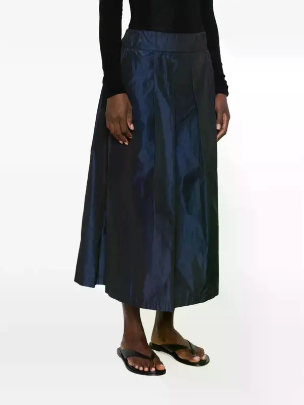 WHYCI Pleated Taffeta-effect Maxi Skirt