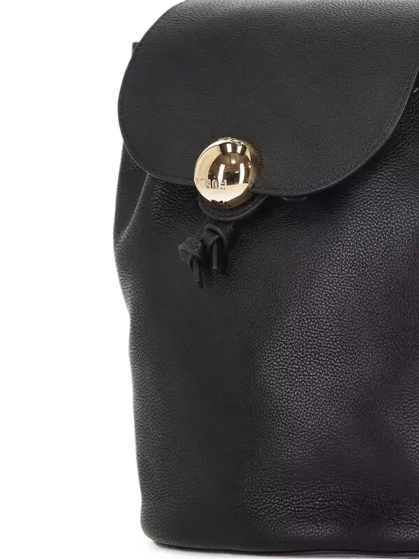 Furla Logo-plaque Pebbled Leather Backpack