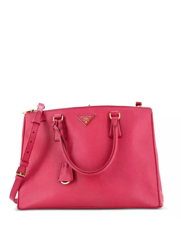 Prada Lux Saffiano Leather Medium Tote Bag - Pink