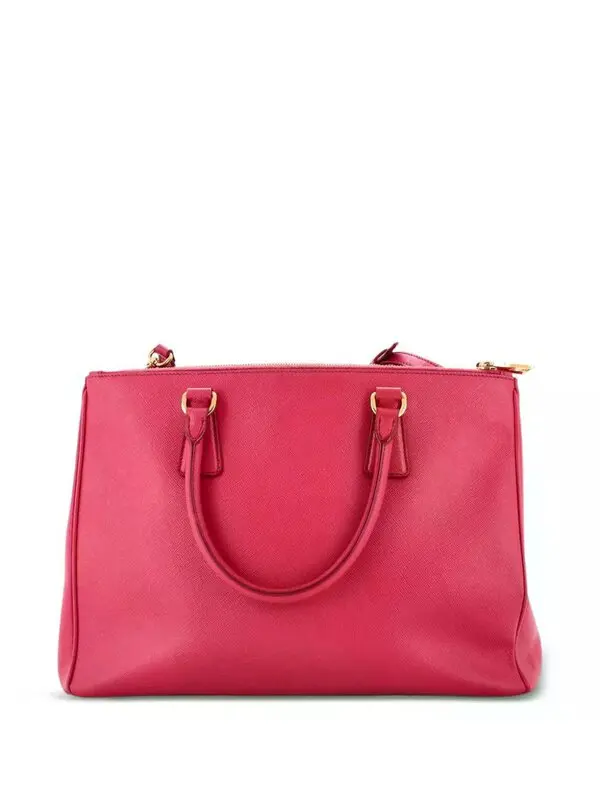 Prada Lux Saffiano Leather Medium Tote Bag - Pink