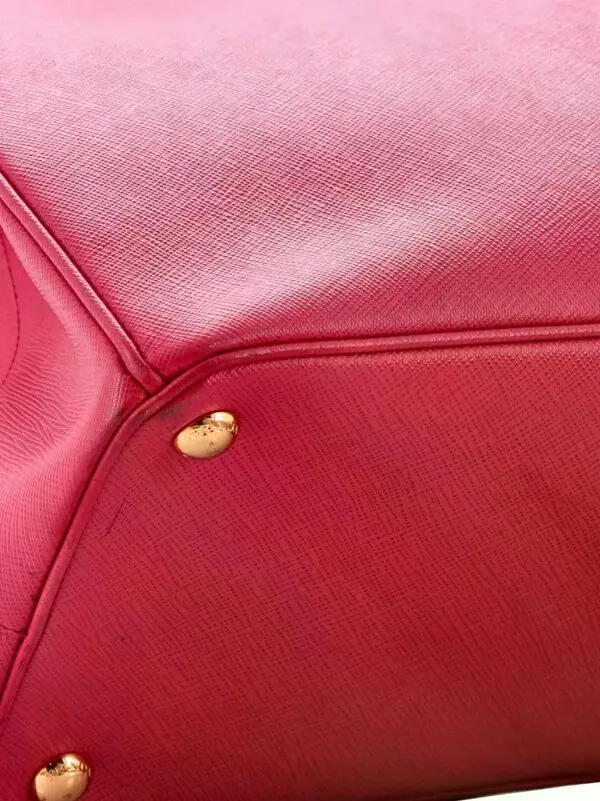 Prada Lux Saffiano Leather Medium Tote Bag - Pink
