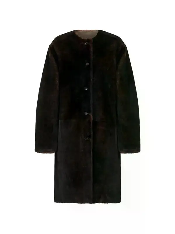 Loulou De Saison Elba Shearling Coat - Brown