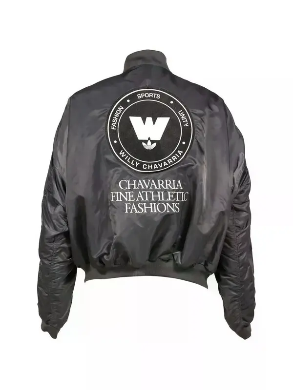 Adidas X Willy Chavarria Logo-patch Bomber Jacket - Grey