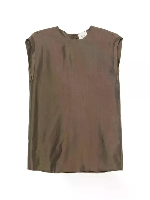 ALYSI Cap-sleeve Top With Curved Hem