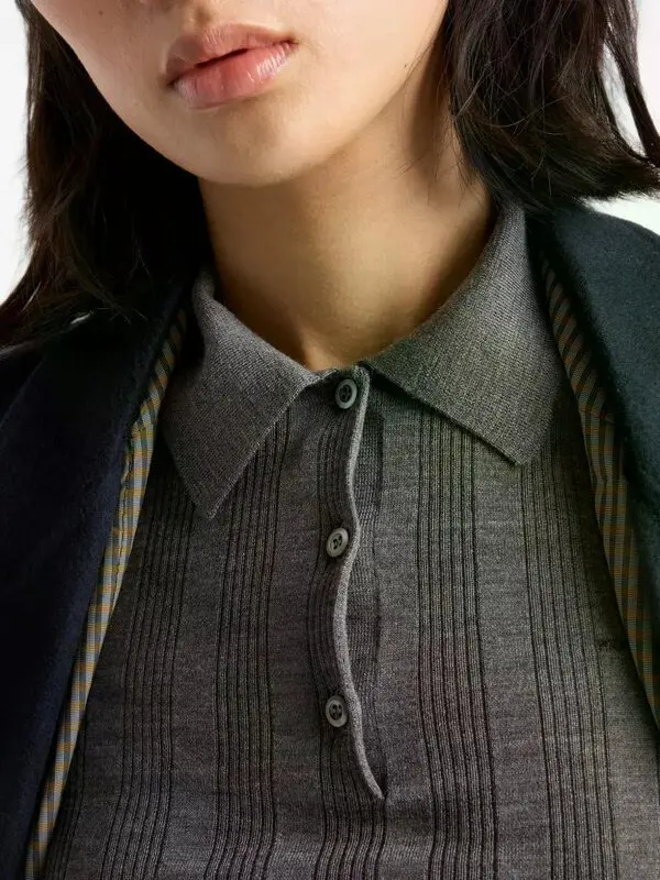 Prada Wool Polo Sweater - Grey