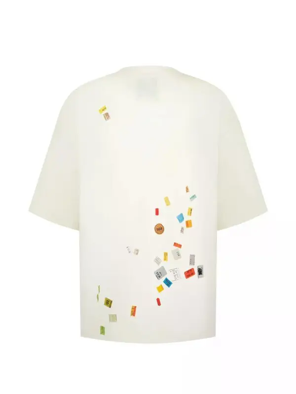 Mihara Yasuhiro Price-tag-sticker-printed T-shirt