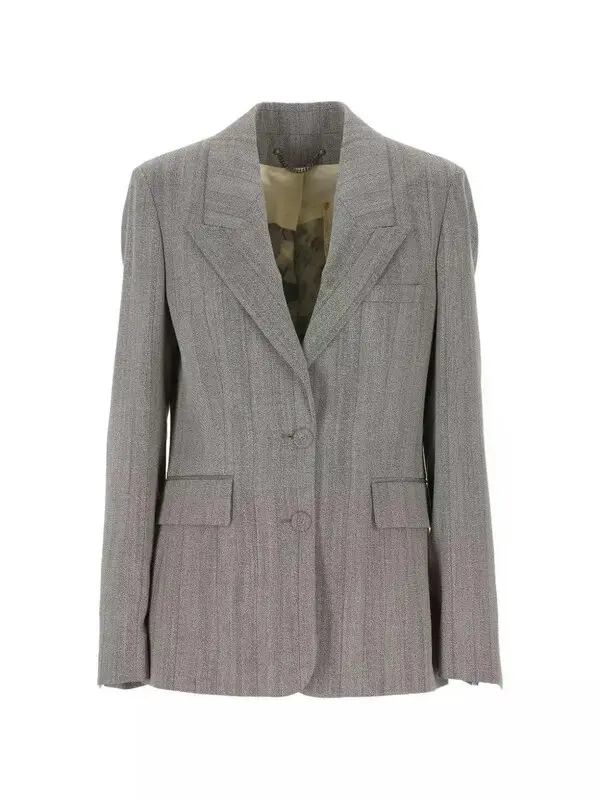 GOLDEN GOOSE Jacket In Gray Pinstripe Wool-blend