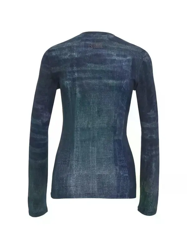 Liu Jo Denim-print Long-sleeve T-shirt