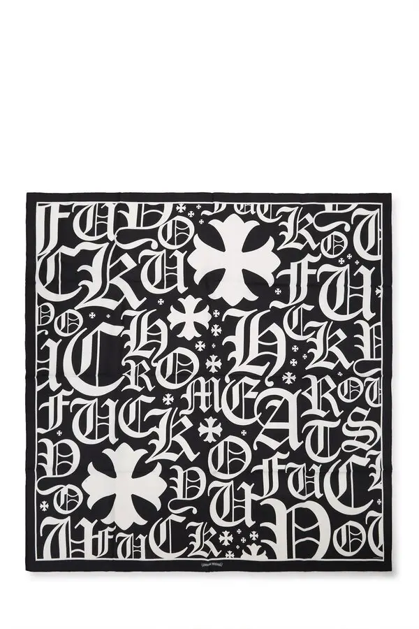 Chrome Hearts Multicolor Cross Silk Scarf - Multi