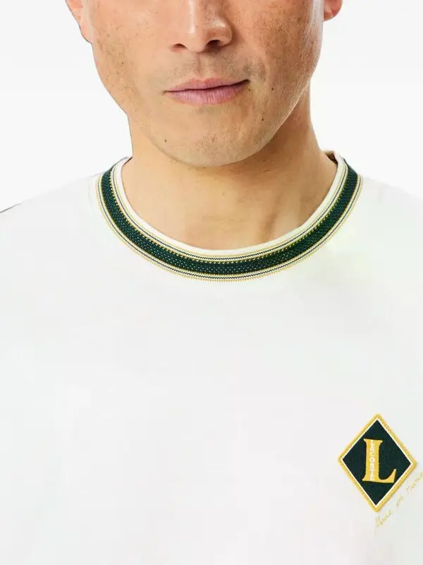 Lacoste Logo-patch Tipped-trim T-shirt