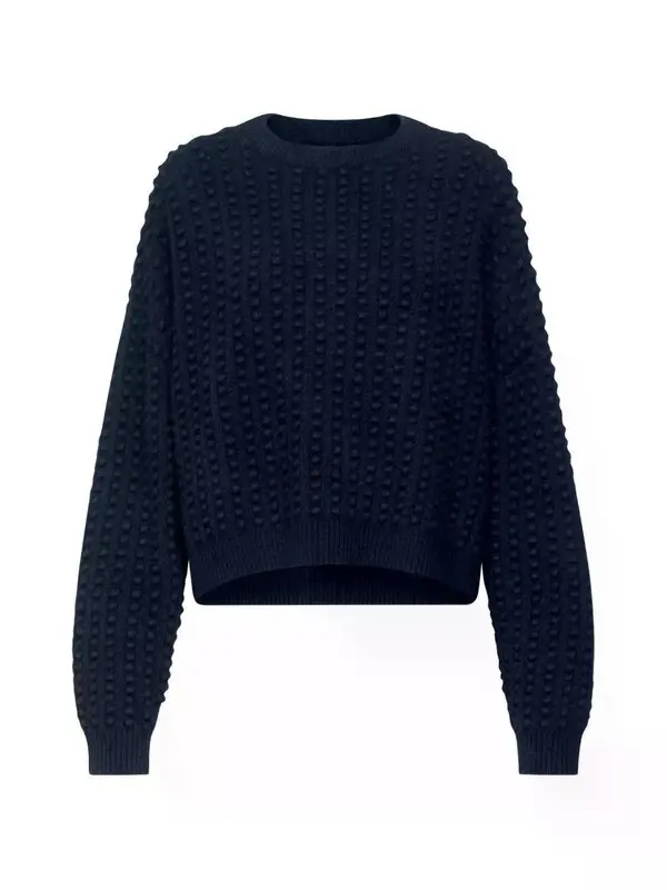 Loulou De Saison Rolf Bubble-stitch Cashmere Jumper - Blue