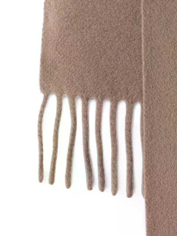 Max Mara Fringed Logo-embroidered Scarf