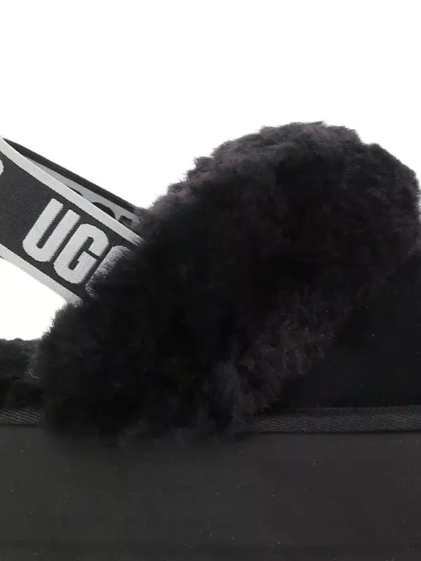 UGG Funkette Shearling-trim Platform Sandals