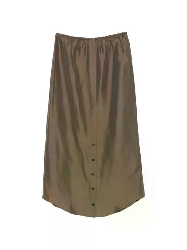 ALYSI Button-up Curved-hem Skirt