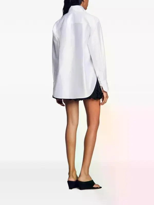 Sandro Oversized Silk Satin Shirt