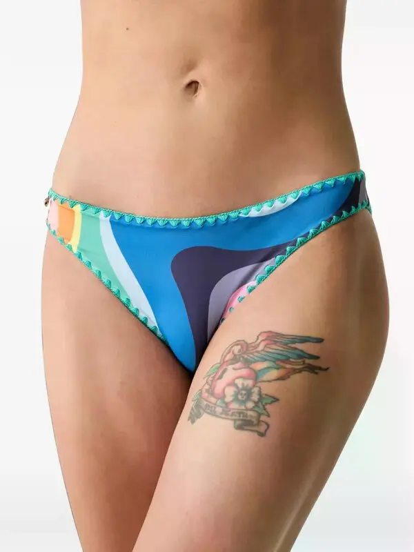 Kurt Geiger Wave-pattern Bikini Bottoms - Blue