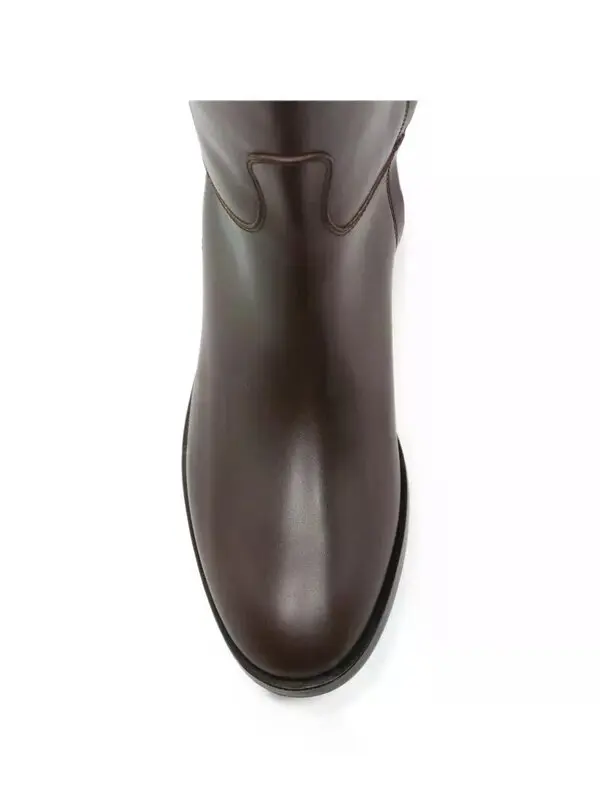 Eleventy Buckled Leather Boots