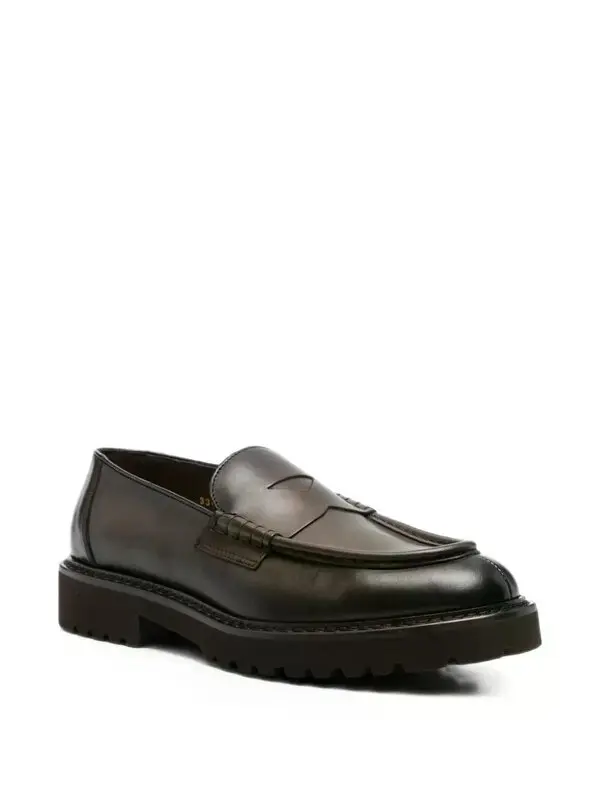 DOUCAL'S Chunky-sole Penny Loafers - Brown