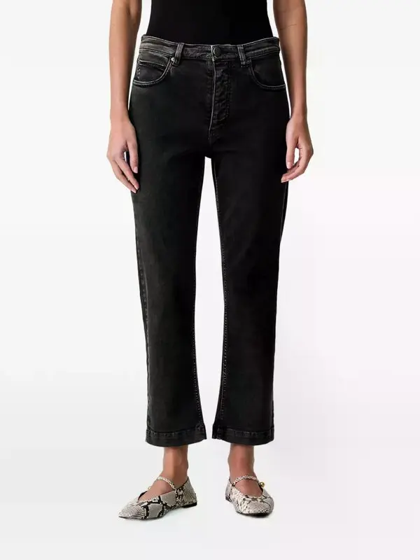 Pinko Love Birds-embroidered Jeans - Black