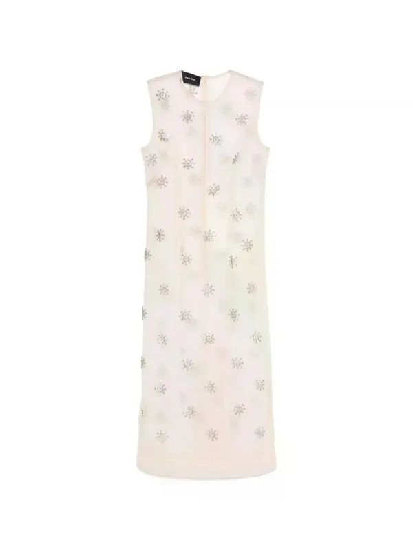 Simone Rocha Crystal Embellished Sheer Mini Dress