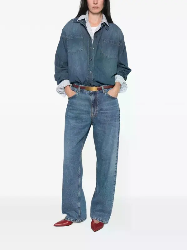 THE FRANKIE SHOP Deira Patch-pocket Denim Shirt