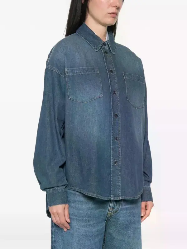 THE FRANKIE SHOP Deira Patch-pocket Denim Shirt