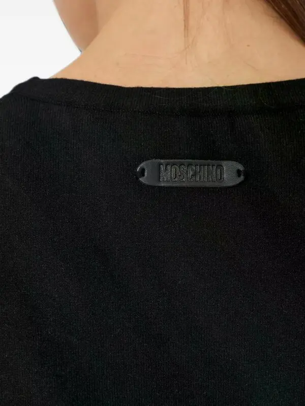 Moschino Long Sleeve Fine Knit Sweatshirt
