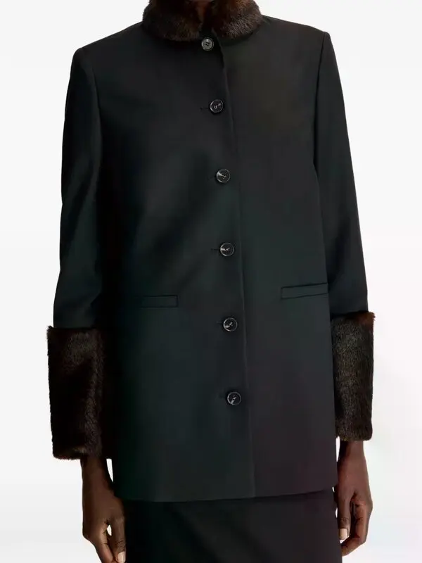 Loulou De Saison Goa Faux-fur-trim Virgin Wool Coat