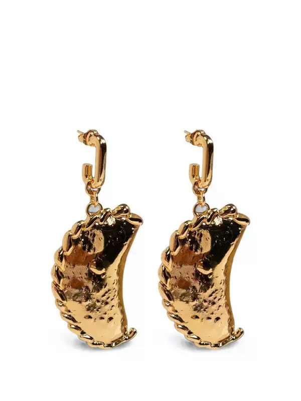 Moschino Empanada-pendant Earrings - Gold