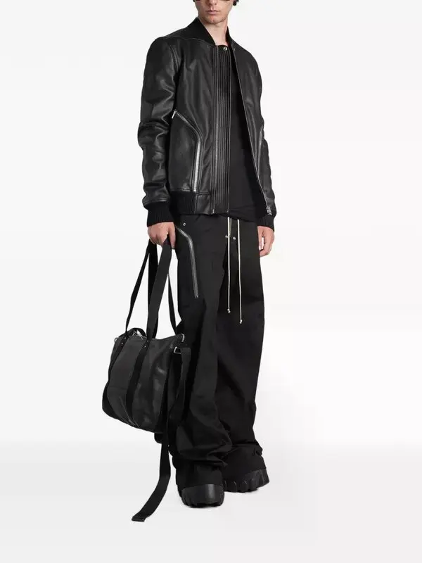 Rick Owens Heizer Zip-pocket Leather Bomber Jacket
