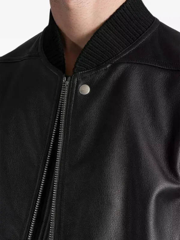 Rick Owens Heizer Zip-pocket Leather Bomber Jacket