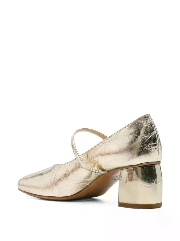 FORTE_FORTE Metallic-effect Block-heel Pumps
