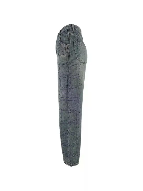 Ermanno Scervino Rhinestone-embellished Wide-leg Jeans
