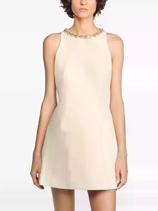 Sandro Mini Dress With Jewel Detail