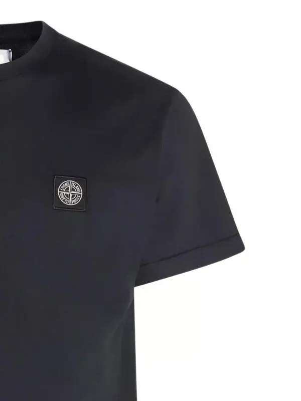 Stone Island 2100027 60/2 Cotton-jersey Slim-fit T-shirt With Compass Patch
